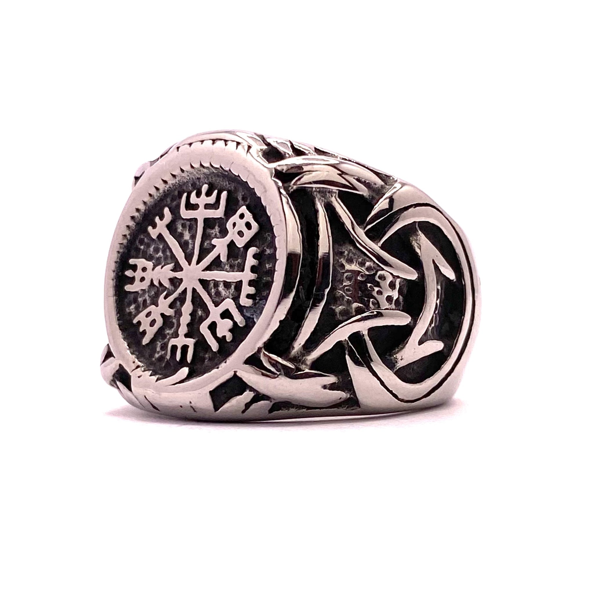 Vintage Viking Kompass Ring ⚪ Historisch inspirierter Ring